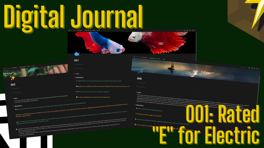 Digital Journal 001: Rated "E" for Electric