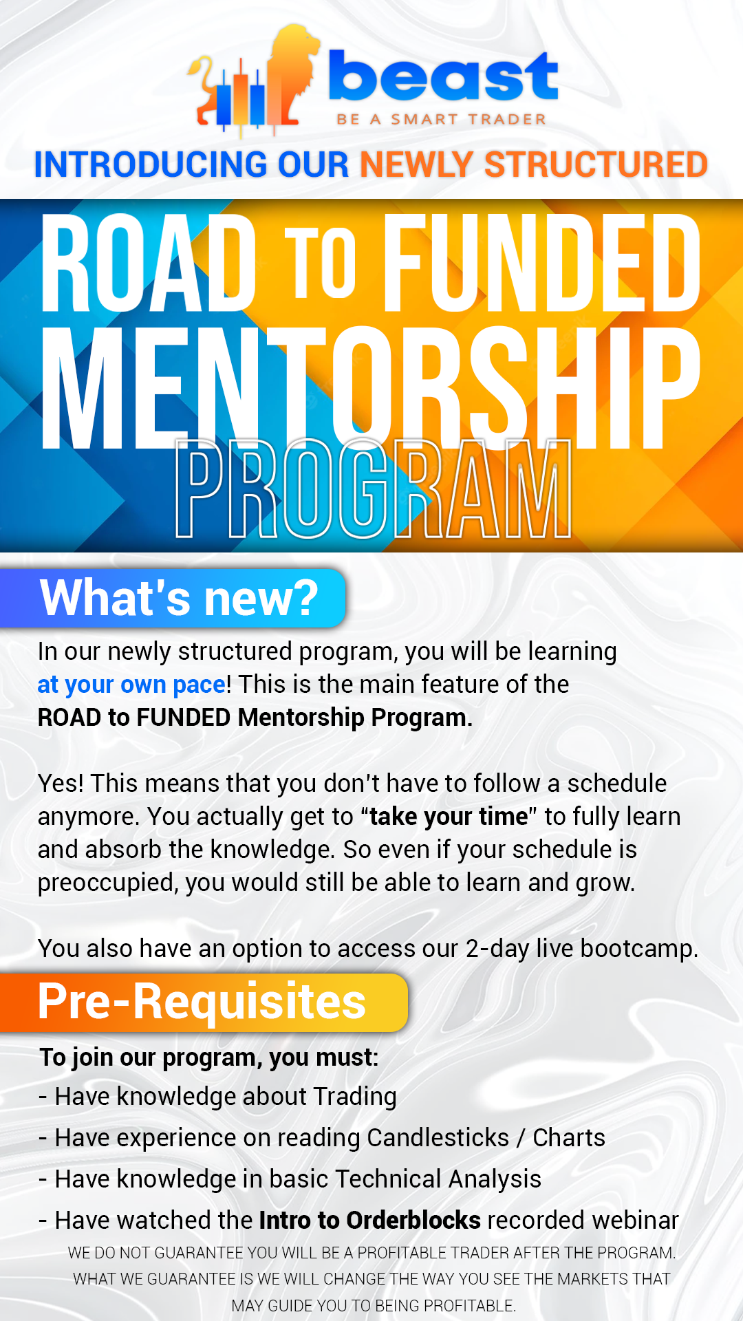 BEAST Mentorship Program + Monthly Bootcamp