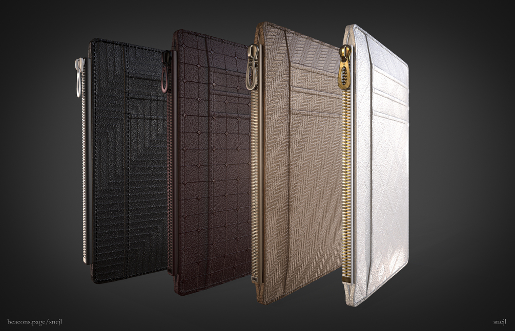 Game ready low poly 3D model of wallet