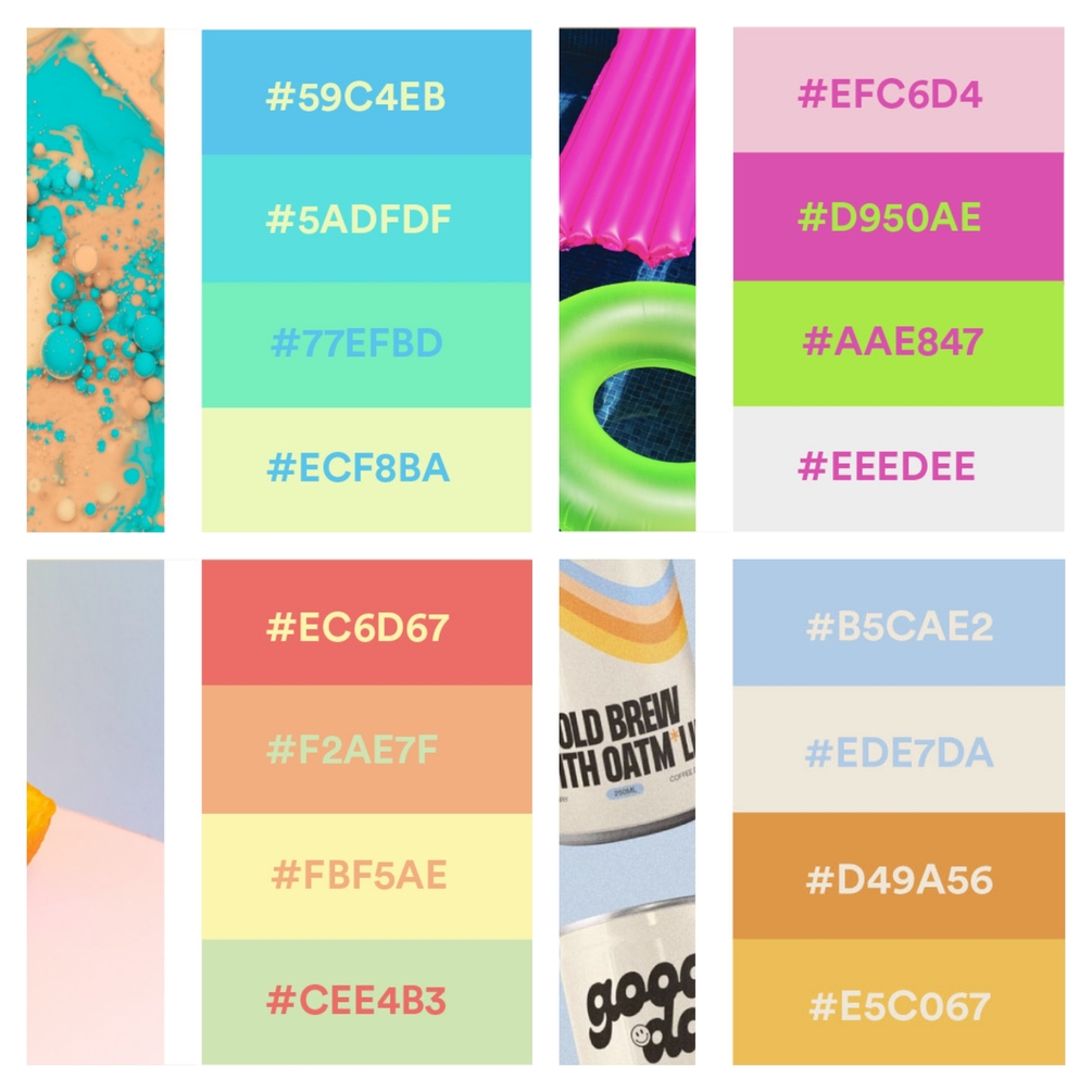 100 professional color pallettes for UI/UX , Game assets design, web ...