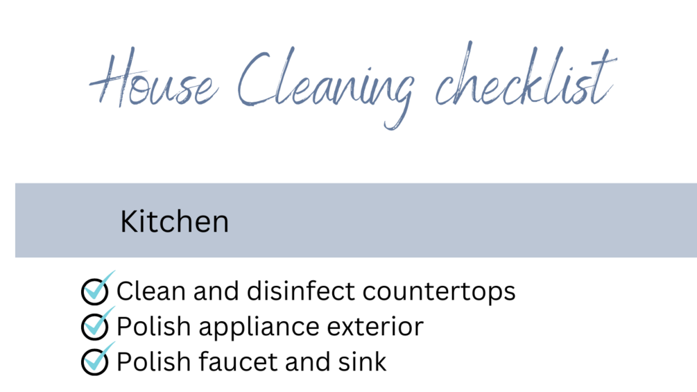 Basic Cleaning Checklist