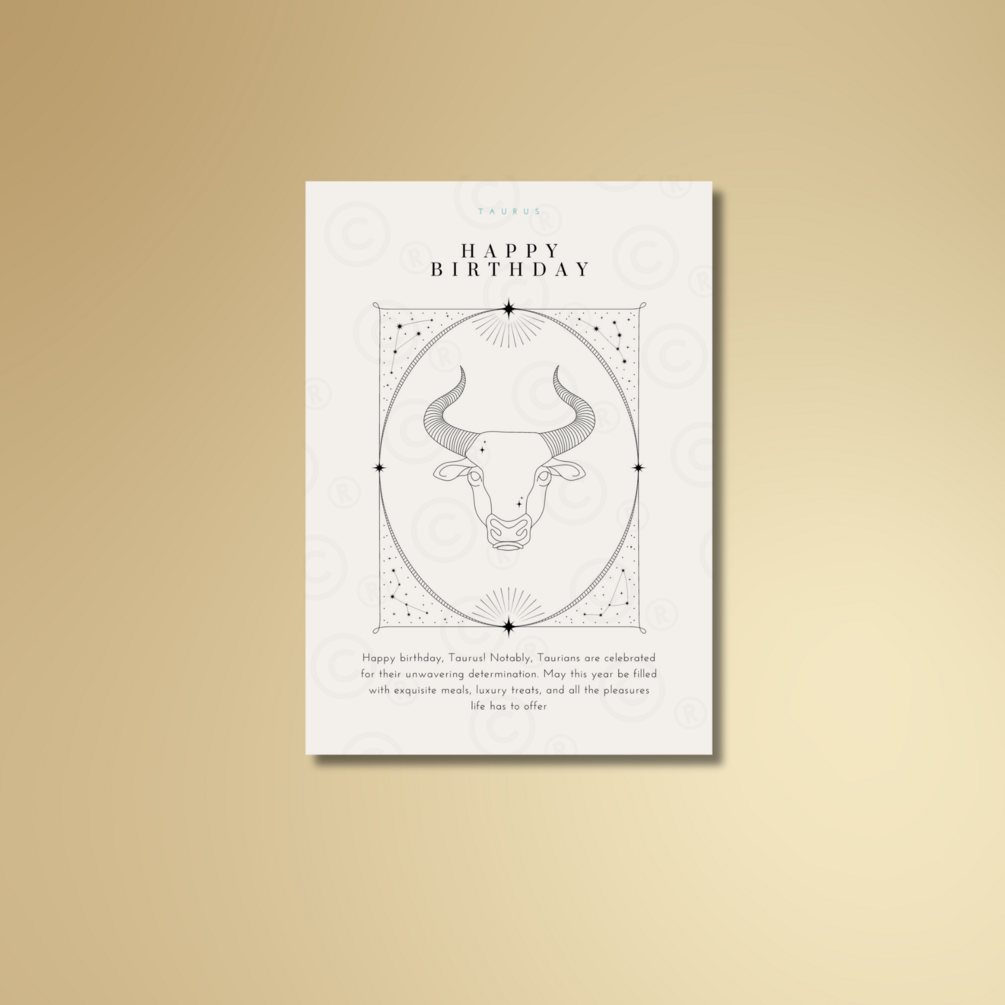 Zodiac Birthday eCard - Taurus