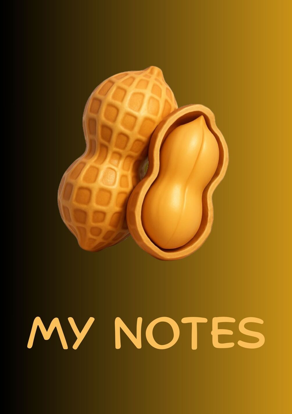 Cute Peanut-Themed Digital Notes Notebook