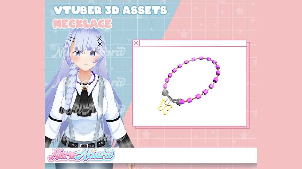3D Vtuber Assets Necklace V17 Vroid Commission, 3D assets ready to use ...