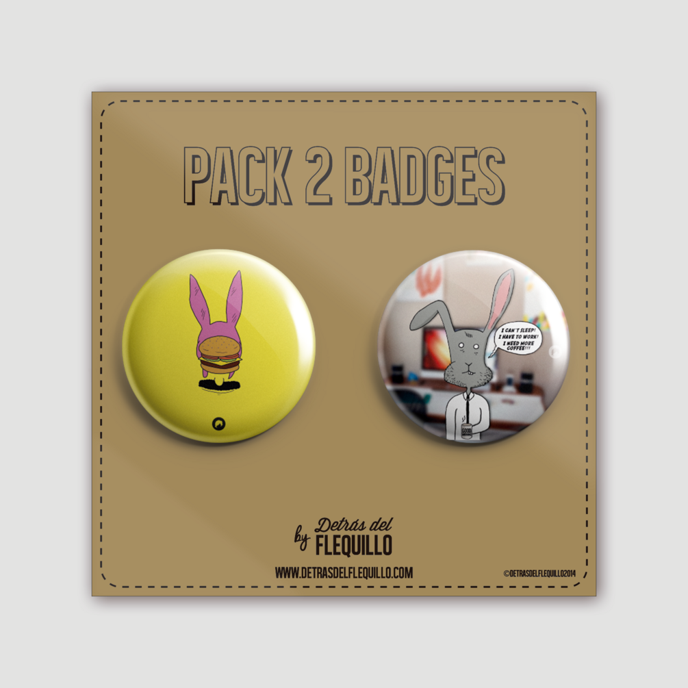 Pack 2 chapas | Pack 2 badges