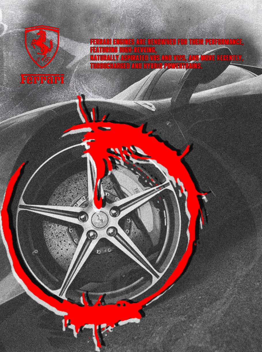 Ferrari Car. [ Photoshop File. ]