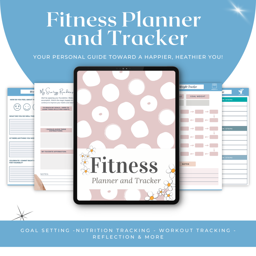 Fitness Planner and Tracker | Health and Fitness | Weekly Planner ...