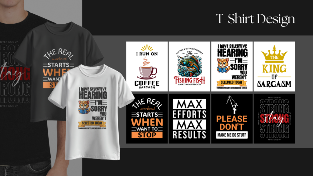 12 T-Shirt Design Bundle | PNG Templates for POD & Merch by Amazon