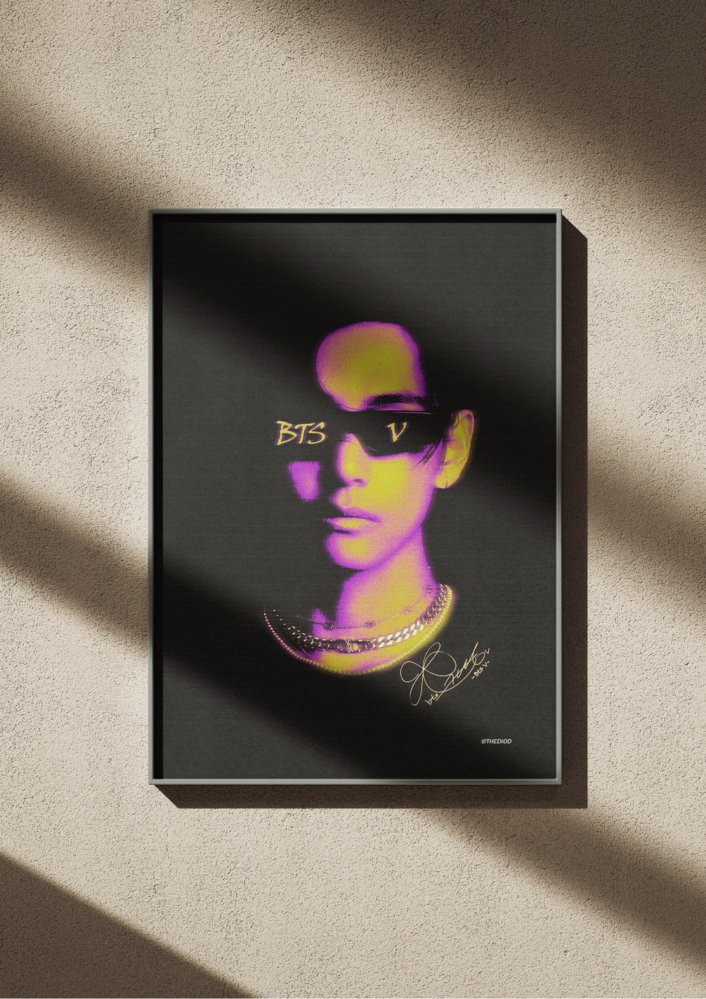 BTS V Signature Digital Poster