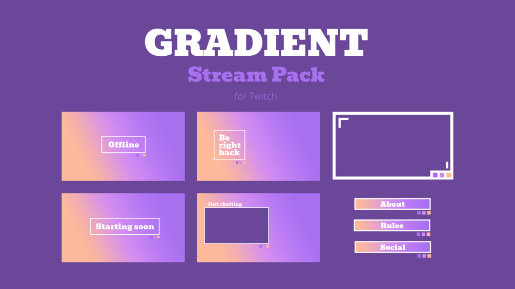 GRADIENT - Stream Pack for Twitch