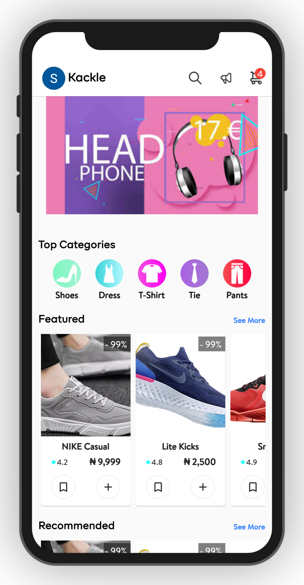 Kackle E-commerce App | Flutter and Firebase