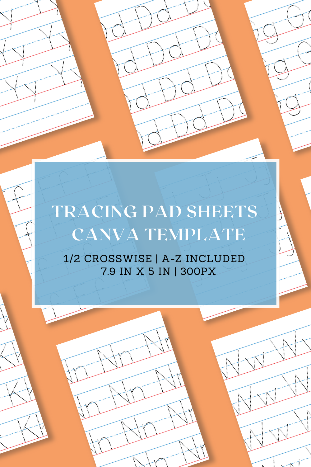 Alphabet Tracing Pad Sheet Canva Template