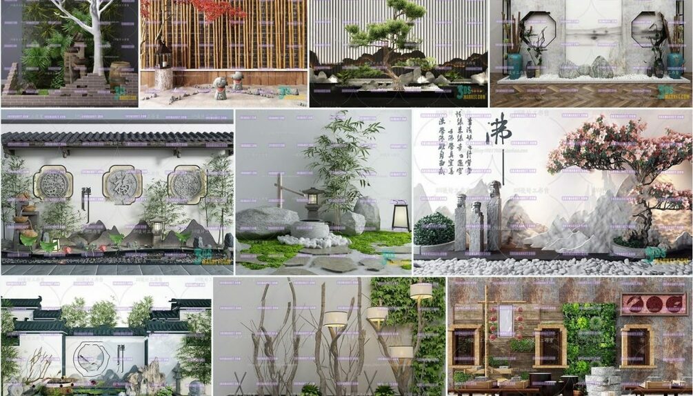 Collection plant, garden boutique green new part 2 - 3d model, 3dsmax