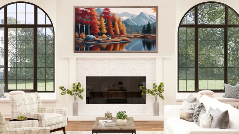 Autumn Landscape Digital Art for Frame TV – Nordic Wall Decor with Fall ...