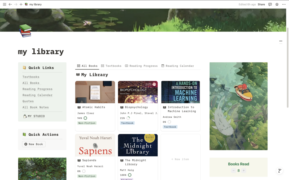 Notion Digital Library Template