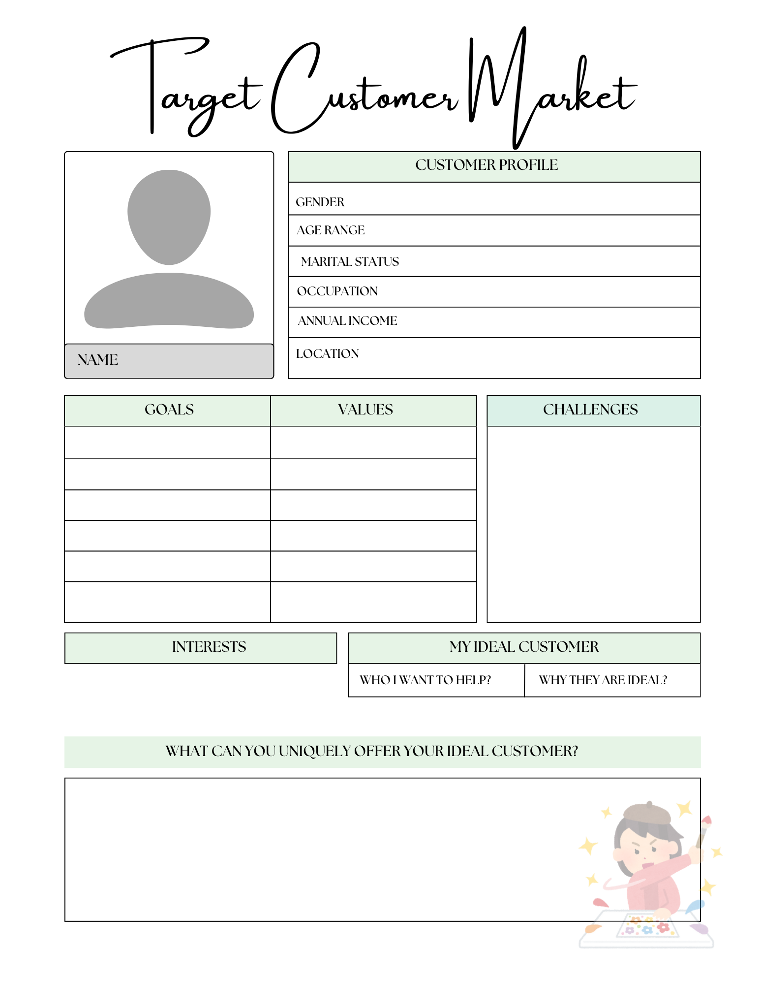 Craft Business Planner Editable Printable Canva Template