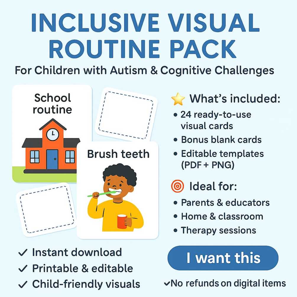 Inclusive Visual Routine Pack – For Children with Autism & Cognitive ...