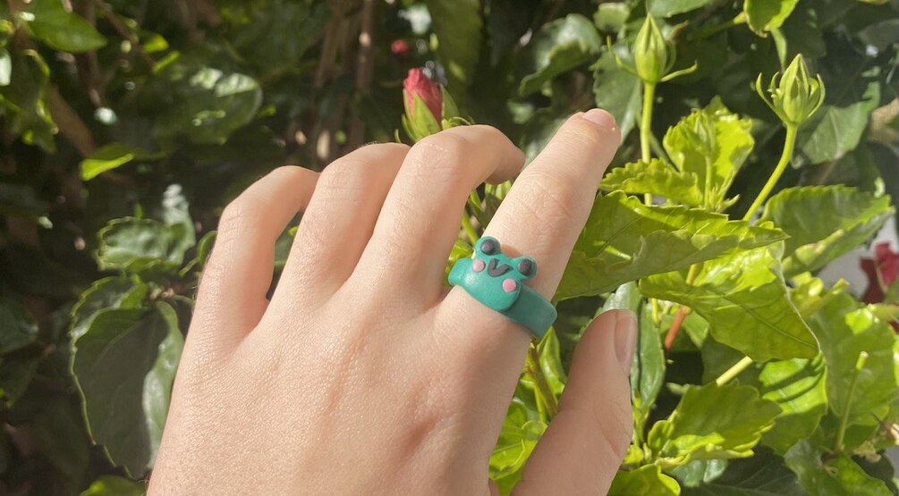 Froggy Clay Ring