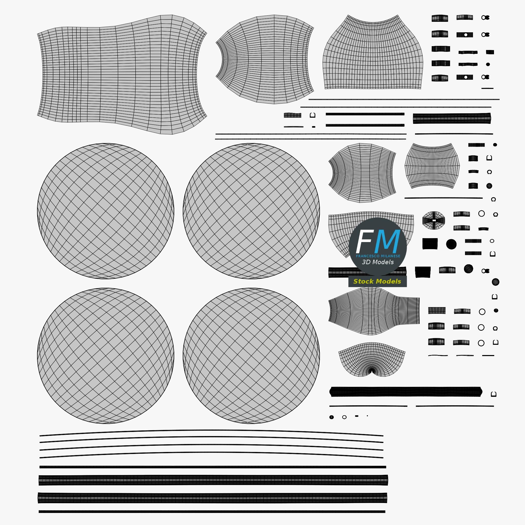3D MODEL - Foldable lorgnette eyeglasses