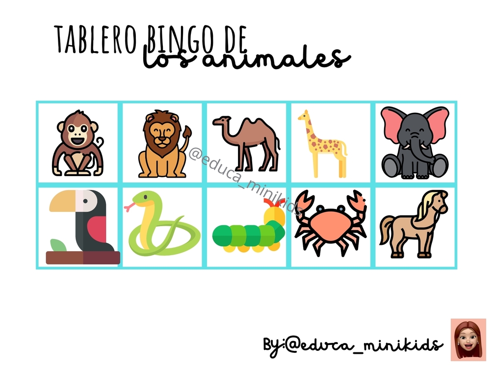 Bingo de los animales