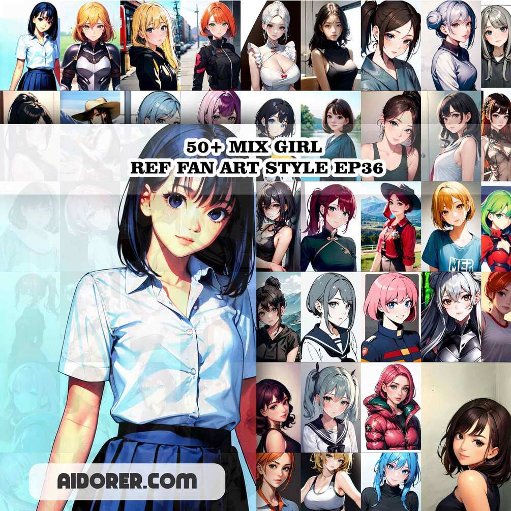 50+ MIX GIRL REF FAN ART STYLE EP36