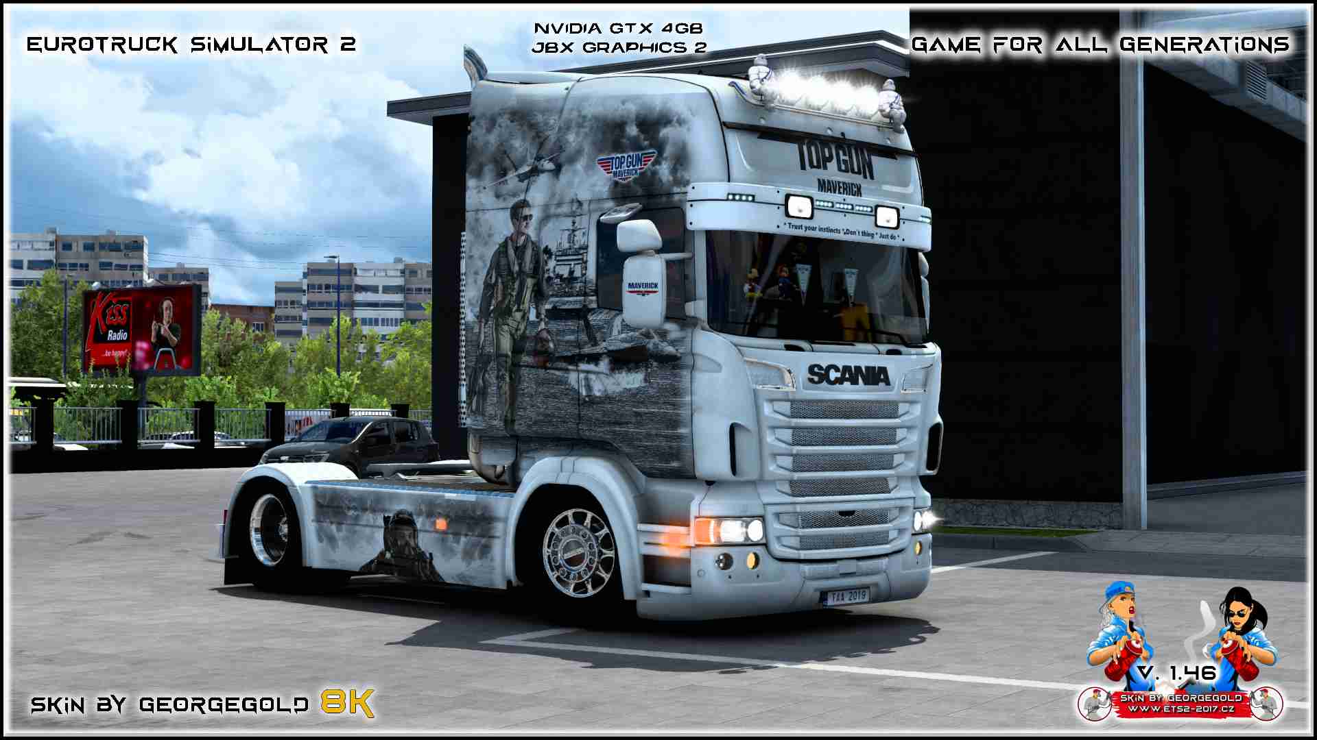 ETS2 Skin Scania RJL Top Gun