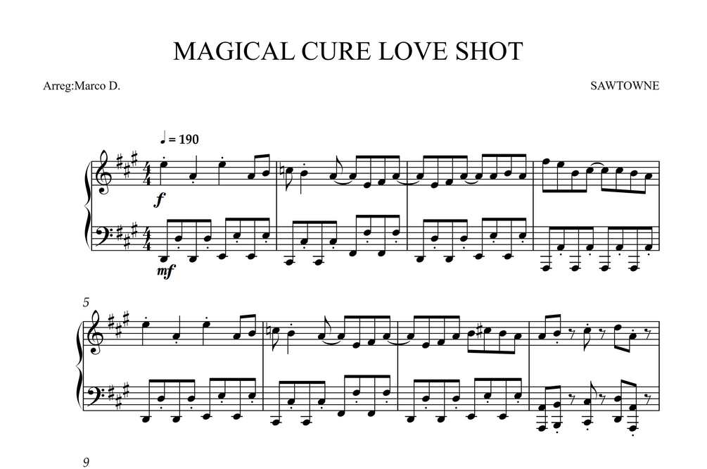 MAGICAL CURE LOVE SHOT / SAWTOWNE SHEET + MIDI