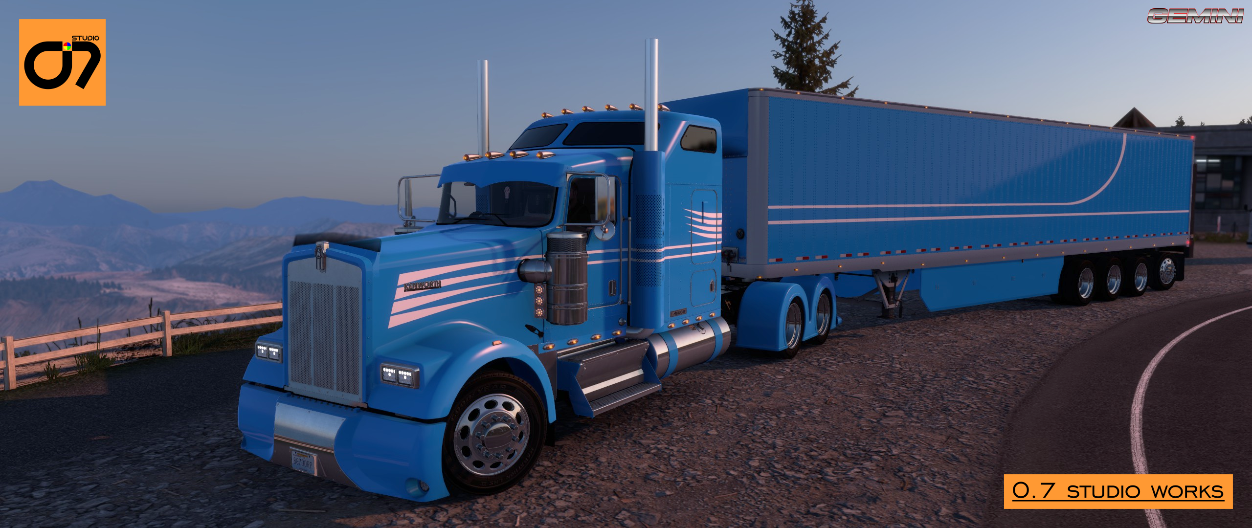 Kenworth W900L Gemini Paint Scheme