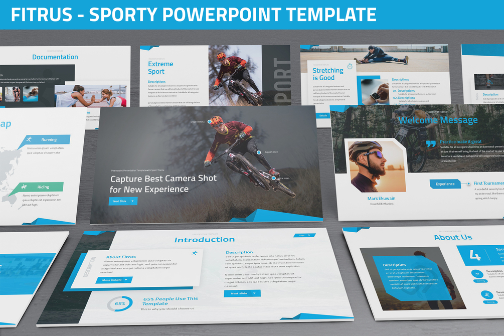 Fitrus - Free Sporty Powerpoint Template