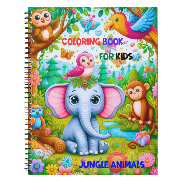 Jungle Animals Coloring Book for Kids