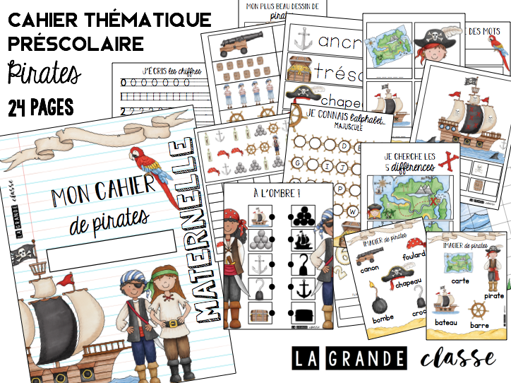 Cahier pirates préscolaire