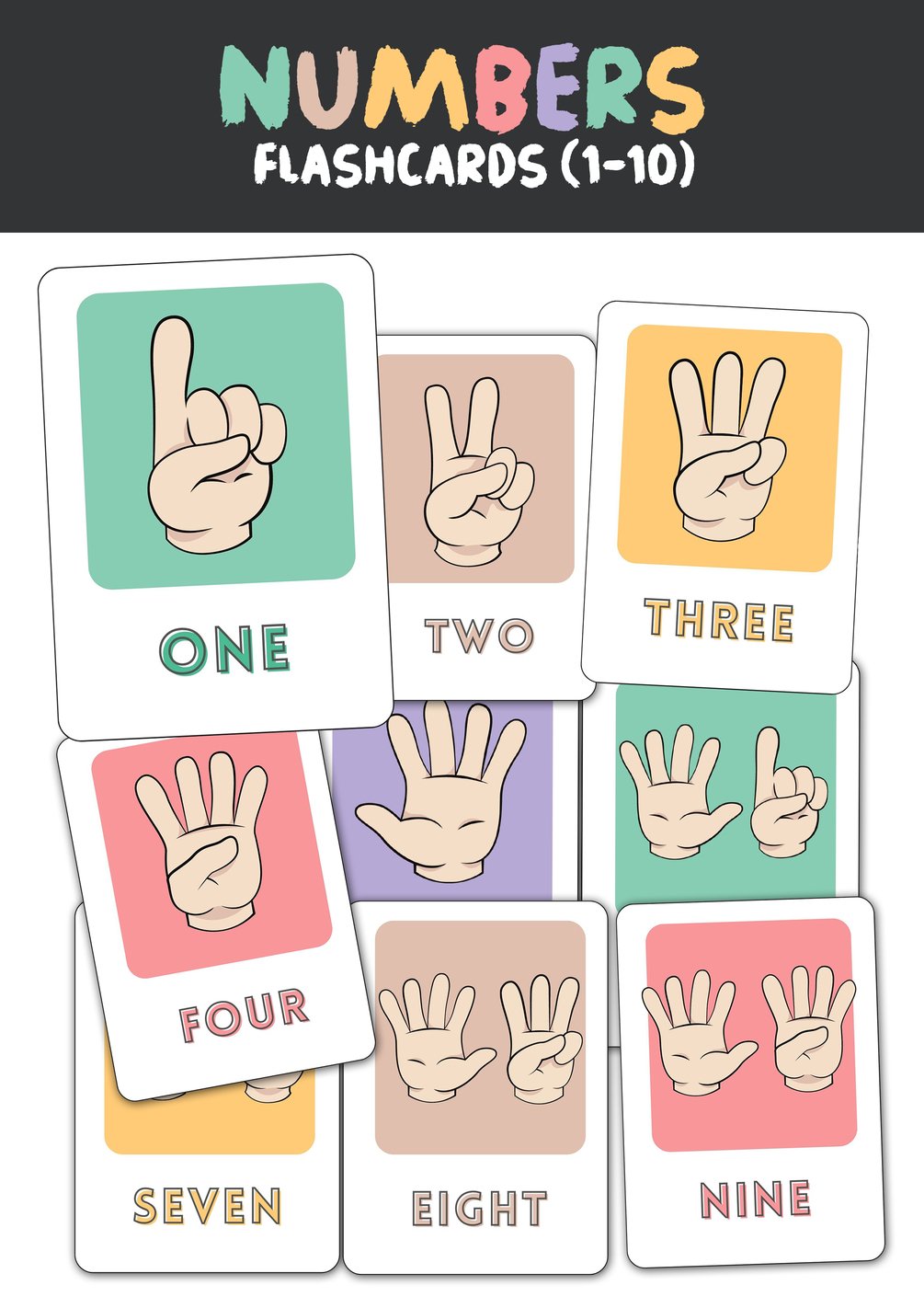 NUMBERS 1-10. Flash Cards