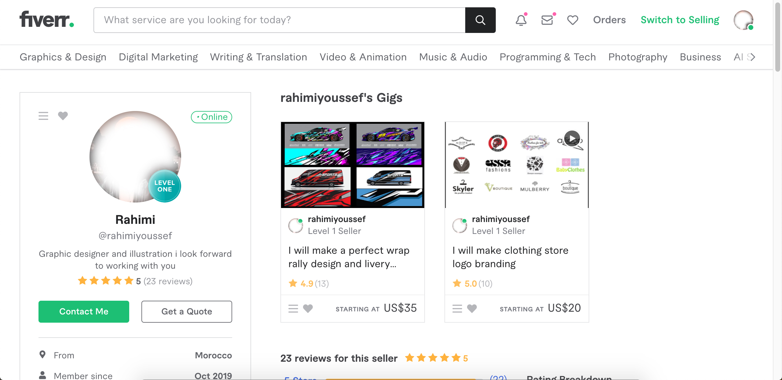 Fiverr Level 1 Account for Sale - Highly Scalable with $670.40 in ...