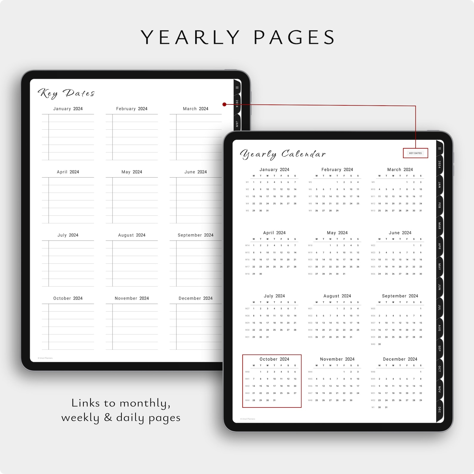 Digital Planner, Daily Planner, Weekly Planner, 2024 and 2025 Digital ...