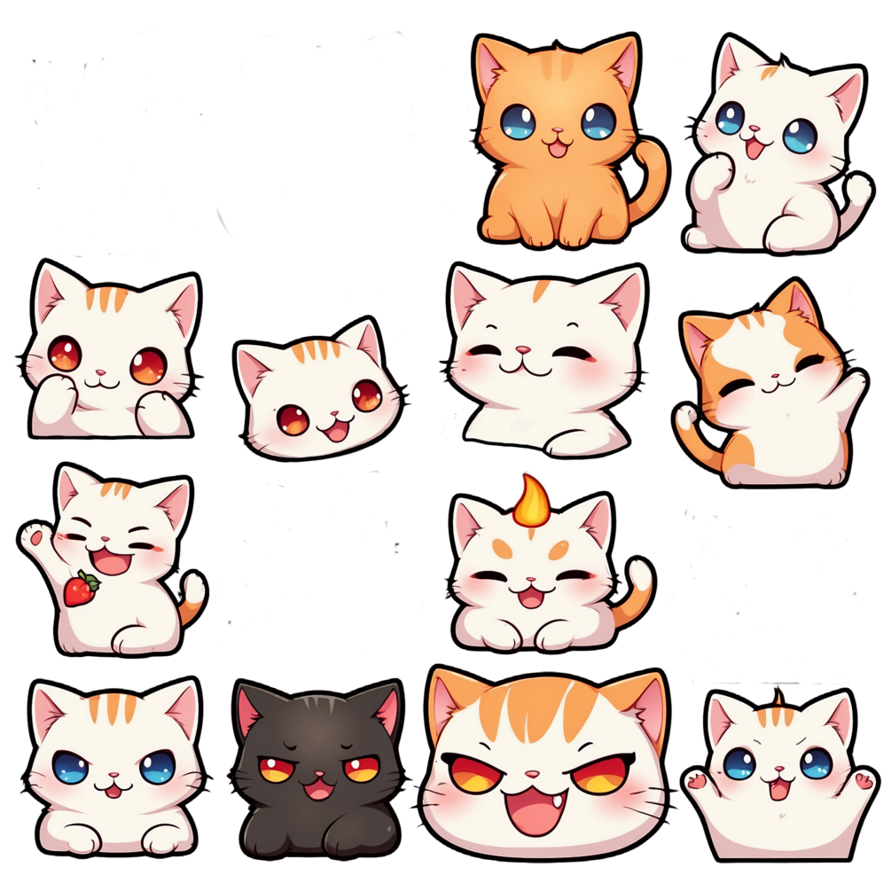Cute Cat Emoji Sticker