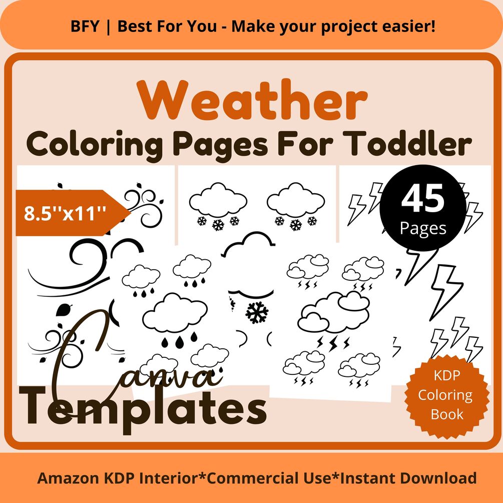 Printable Weather Coloring Pages For Kids | Toddler Coloring Book 8.5 ...