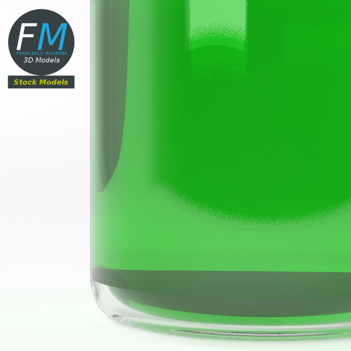 3D MODEL - Cylindrical potion flask