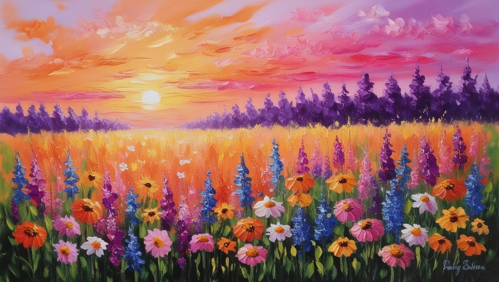 "Autumn Bloom TV Art: Vintage Wildflowers for a Cozy Fall Mood"