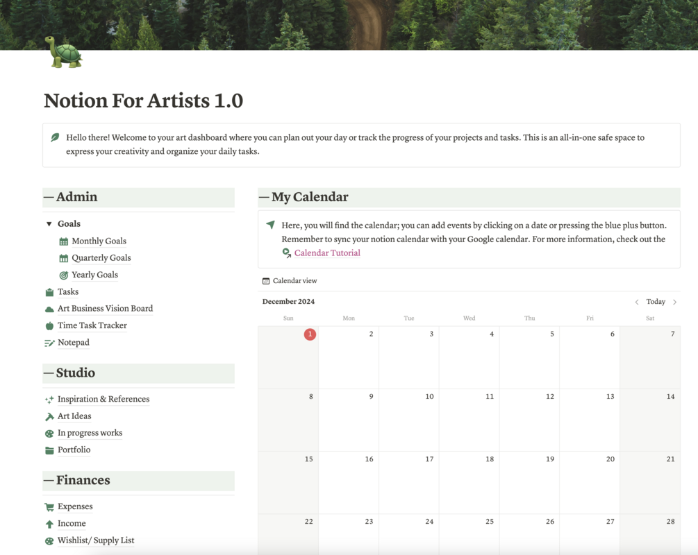 Notion For Artists 1.0