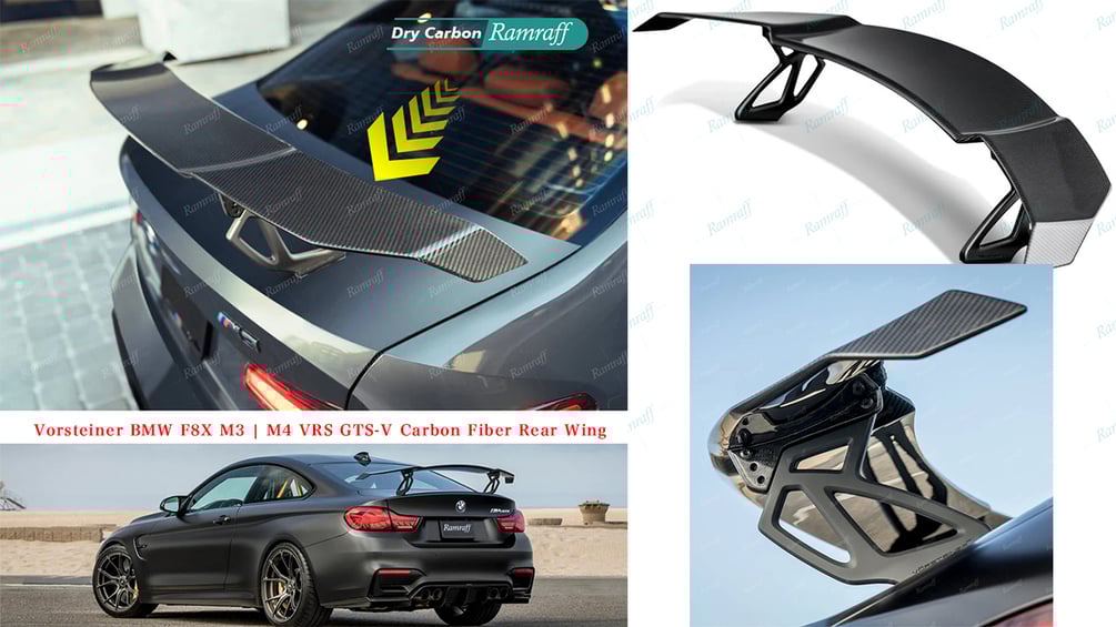 MP Style Tail Spoiler Dry Carbon Rear Wing V Style Trunk Lip Spoiler ...