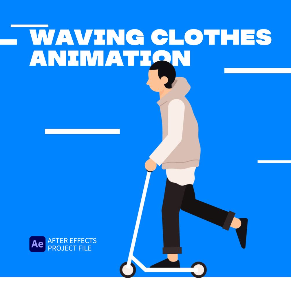 Waving Clothes Animation. After Effects Project File