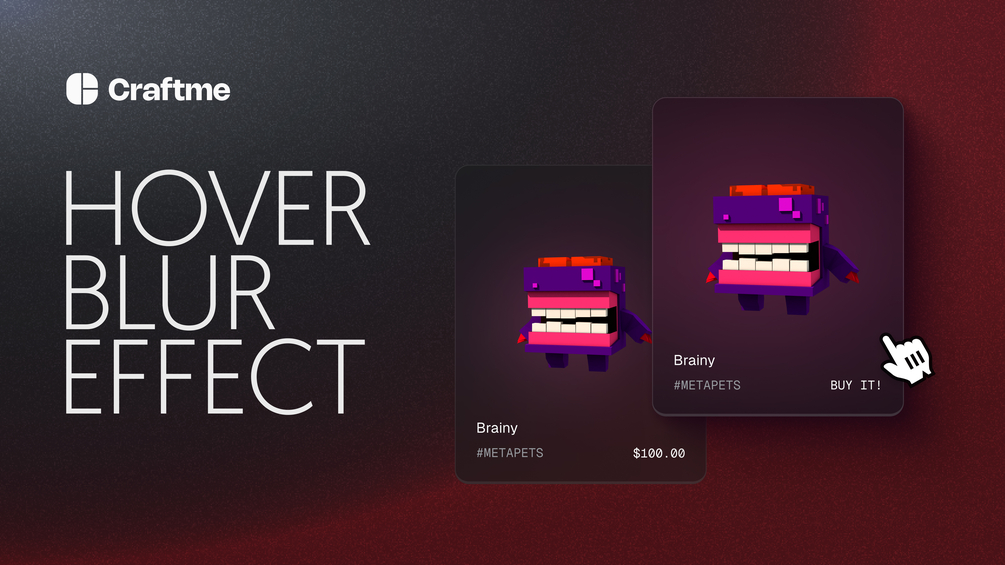 Hover animation with blur effect