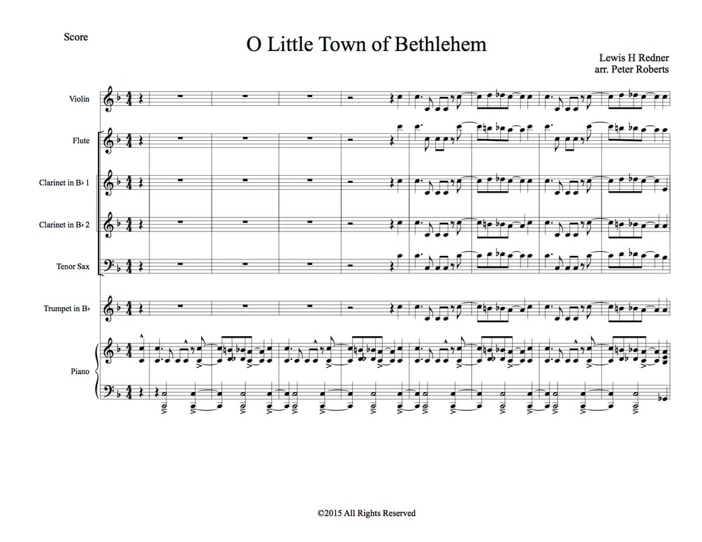 O Little Town of Bethlehem - Instrumental Ensemble
