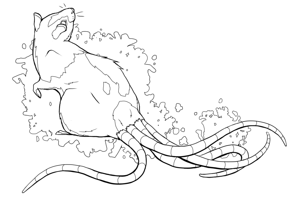 Rat Hydra Coloring Page