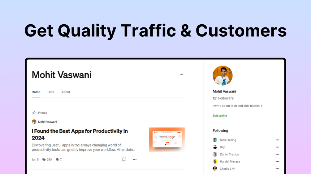 Submit on Mohit Vaswani Blogs