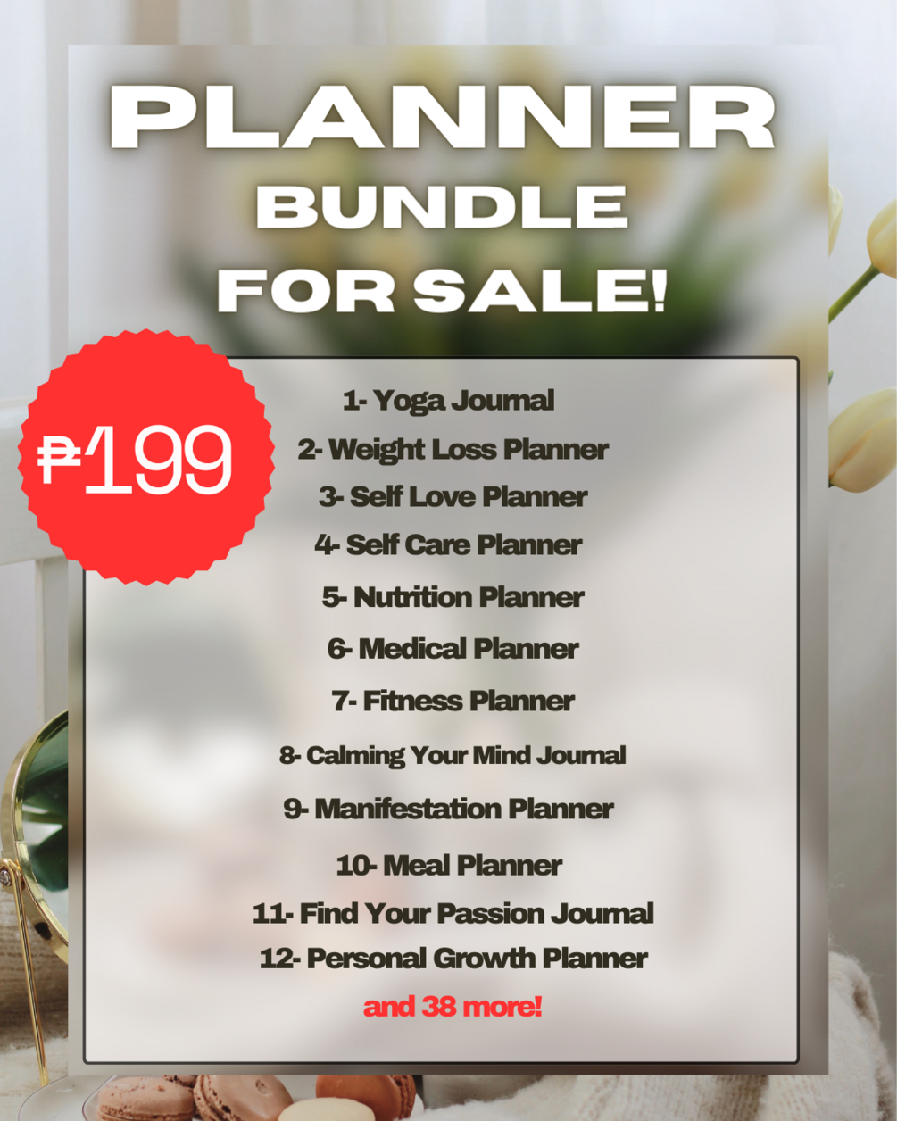 READY TO PRINT 50 PLANNER CANVA TEMPLATE