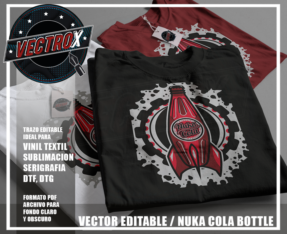 Vector Editable - Nuka Cola Bottle