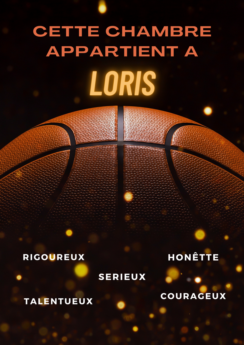 Affiche unique "Estime de soi" . Personnalisée pour Enfant