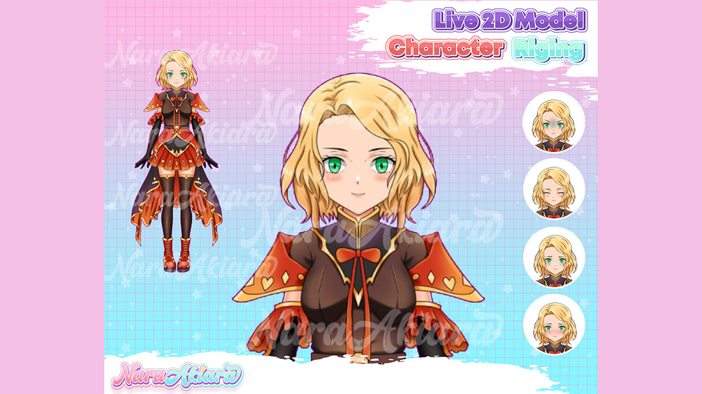 Vtuber Model and Rigging Anime Girl Wear Glamour Dresses Premade ...