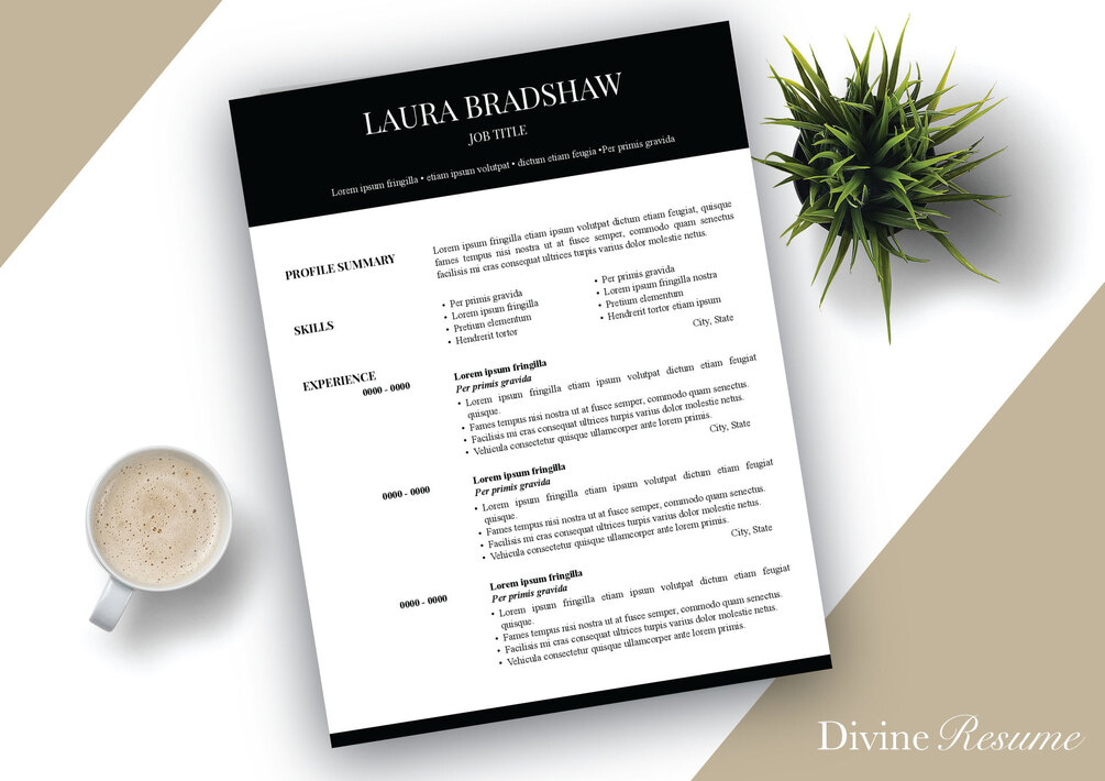 Resume Template • Cover Letter • Instant Download • Item #005